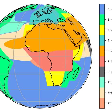 Geographic Distribution Of Aerosol Models For May Models 1 6 And Download Scientific
