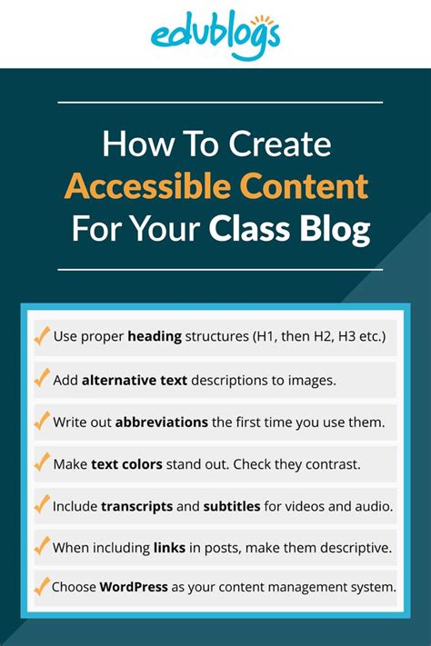 How To Create Accessible Content For Your Class Blog