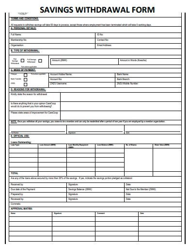 Free 31 Withdrawal Form Samples In Pdf Ms Word