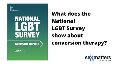 Is There Evidence Of An Urgent Epidemic Of Conversion Therapy Sex