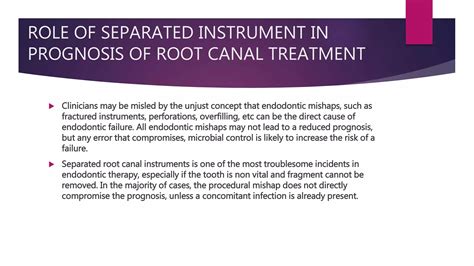 Management Of Fractured Endodontic Instruments In Root Canal Pptx