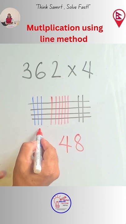 Multiplication Using Line Mathod Maths Mathematics Mathcreatornepal