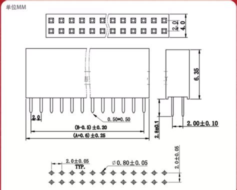 2x14p 6 35mm P 2mm Female Headers Through Hole Pcb Hero