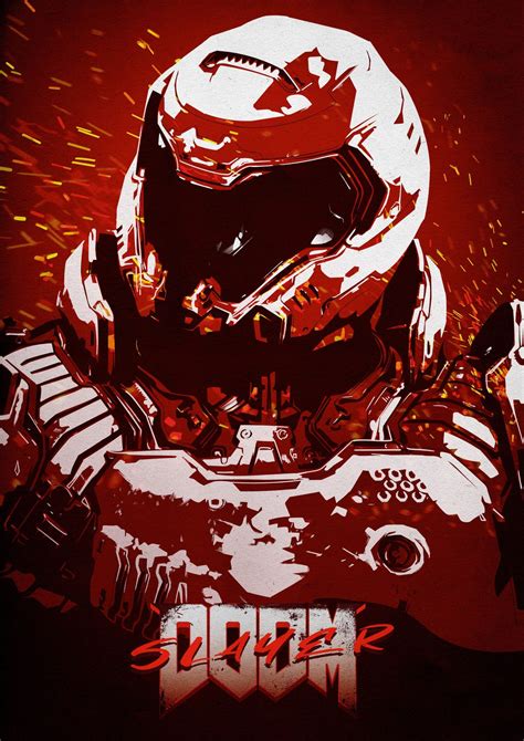 Doom Slayer Poster By Lorenzo Imperato Doom Game Doom Videogame Doom