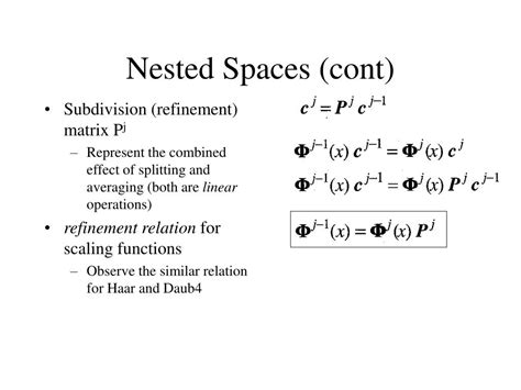 ppt subdivision and averaging in mra for wavelet analysis powerpoint