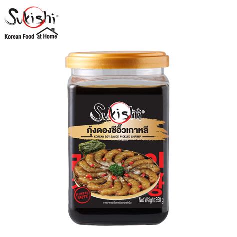 ซูกิชิ กุ้งดองซีอิ๊วเกาหลี Korean Soy Sauce Pickled Shrimp Sukishi