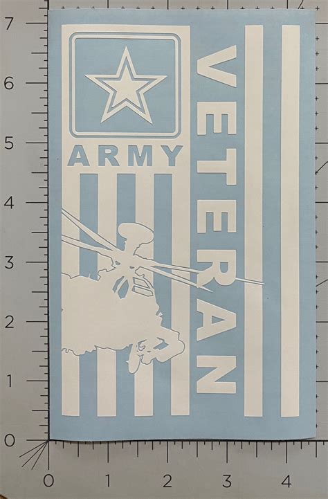 Apache Helicopter Veteran American Flag Decal Sticker Apache Etsy