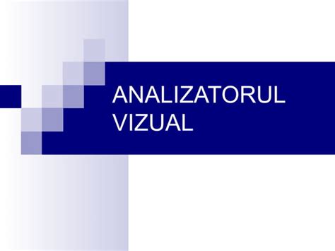 Analizatorul Vizual Ppt