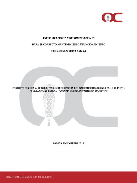 Manual De Mantenimiento Pdf Tubería Transporte De Fluidos Agua