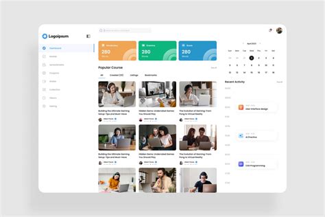 Online Course Dashboard UI Kit Deeezy