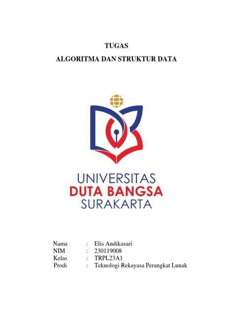 Tugas Algoritma Dan Struktur Data Pdf