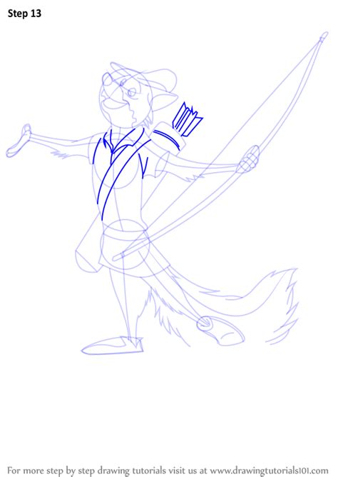 Learn How To Draw Robin The Fox From Robin Hood Robin Hood Step By Step Drawing Tutorials
