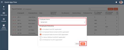 Payroll Structure Quickappflow