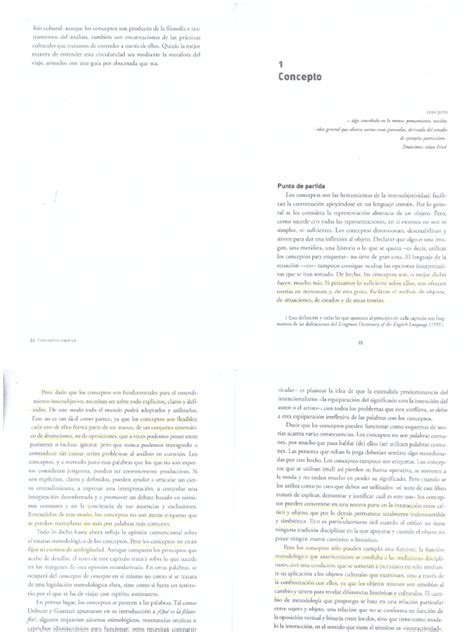 Concepto En Mieke Bal Conceptos Viajeros En Las Humanidades Pdf