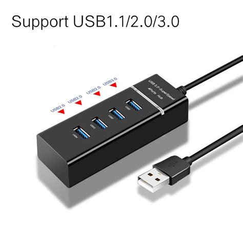 4ports Usb Hub Port Extension High Speed 5gbps Usb 30 20 With Led