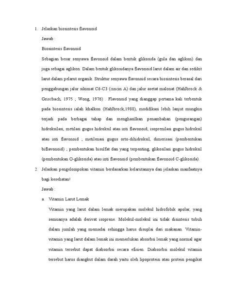 Jelaskan Biosintesis Flavonoid Pdf