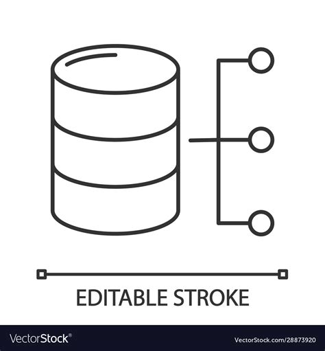 Relational Database Linear Icon Royalty Free Vector Image