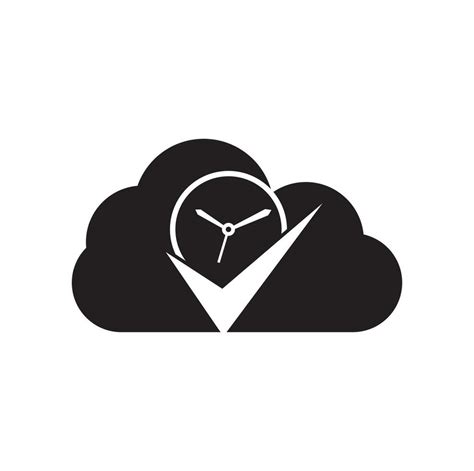 Check Time Cloud Shape Concept Logo Design Template Stopwatch Logo 11969972 Vector Art At Vecteezy