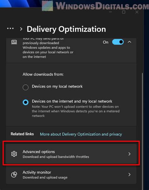 Windows 11 Delivery Optimization High Network Usage