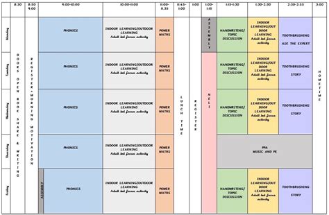 Timetable North Mead Primary Academy Tmet Leicester Mat