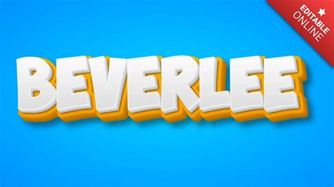 Beverlee Text Style Effects Generator