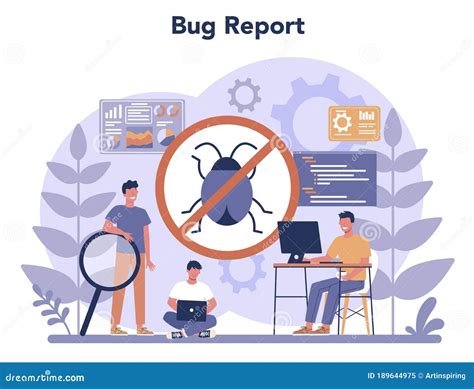 Testing Software Concept Application Or Website Code Test Process Stock Vector Illustration