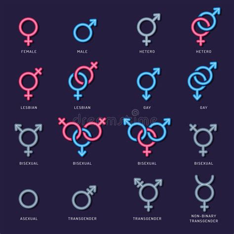 Sexual Symbols Man And Woman Making Love Stock Illustration