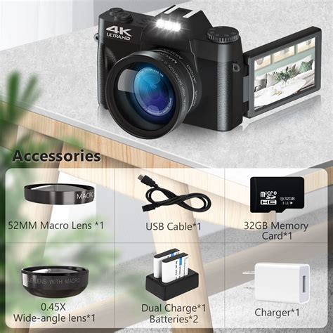 Digital Camera For Photography And Video Vjianger 4k