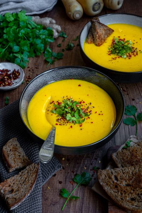 Spicy Parsnip Soup Vegan Easy Peasy Foodie