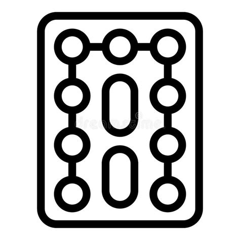 Delay Ovulation Phase Icon Outline Vector Oral Female Contraception Tablets Stock Illustration