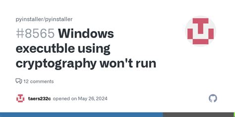 Windows Executble Using Cryptography Wont Run · Issue 8565
