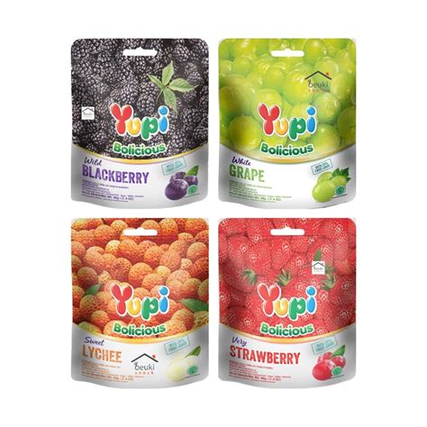 Yupi Bolicious Soft Jelly Candy With Real Fruit Saris In Various Variants Shopee Malaysia