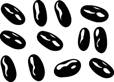 Beans Black Silhouette 38103922 Vector Art At Vecteezy