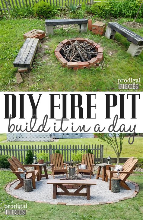 Diy Fire Pit ~ Backyard Budget Decor Prodigal Pieces