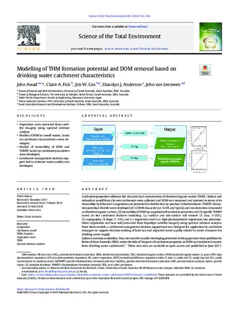 Pdf Modelling Of Thm Formation Potential And Dom Removal Based On