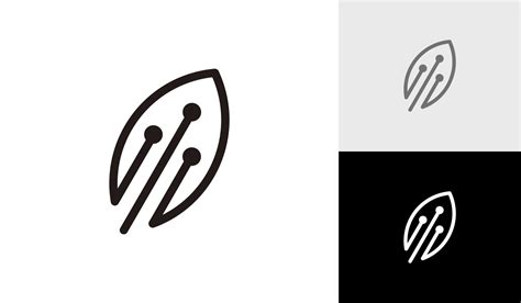 Leaf Technology Logo Design 22415328 Vector Art At Vecteezy
