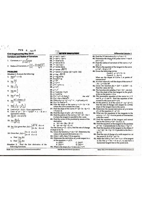 Solution Differential Calculus Sample Problems Solutions And Formulas