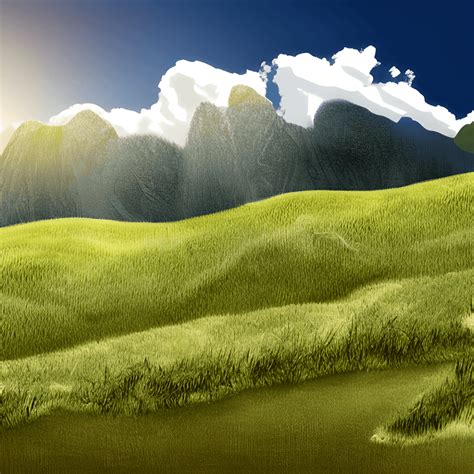 Mountain Grass Scene · Creative Fabrica