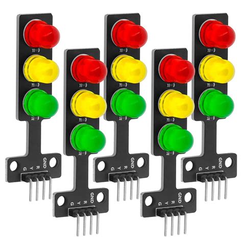 Módulo De Semáforo Led 5 Unidades Diy Mini Semáforo 33 5 V Para