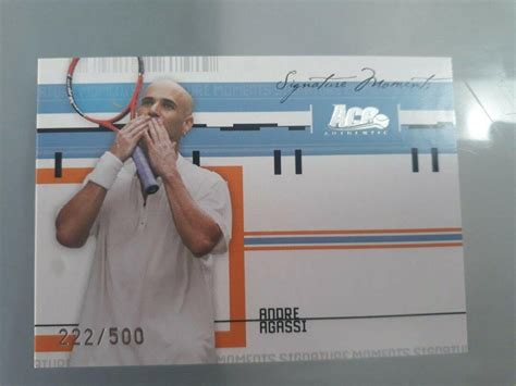 Vintage Andre Agassi Signature Moments Card Sm4 500 Ace Signature