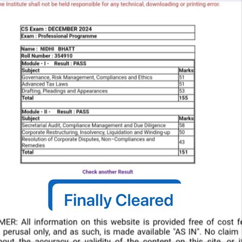 Cs Nidhi Bhatt On Linkedin Im Happy To Announce That Ive Cleared My