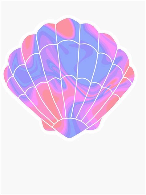 Groovy Shell Sticker By Cosmicsoph Redbubble