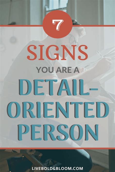 7 Signs You Are A Detail Oriented Person Behavioral Psychology Good Time Management Person