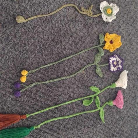 Flower Jewelry Crochet Pattern Glasses Cord And Brooch Crochet Pattern
