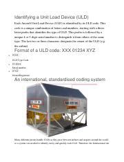 Identifying A Unit Load Device Pdf Identifying A Unit Load Device ULD Each Aircraft Unit Load