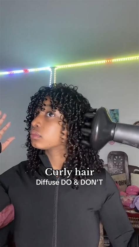 Diffusing Curly Hair 💋🌠 Curly Hair Styles Curly Hair Advice Curly Hair Videos