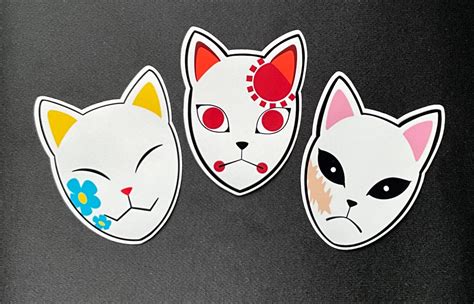 Anime Inspired Warding Mask Sticker Pack Etsy