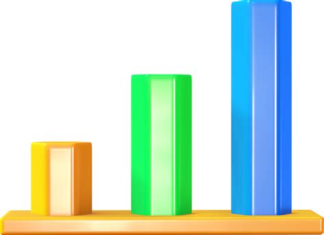 Graph Chart 3d Icon 15096470 Png