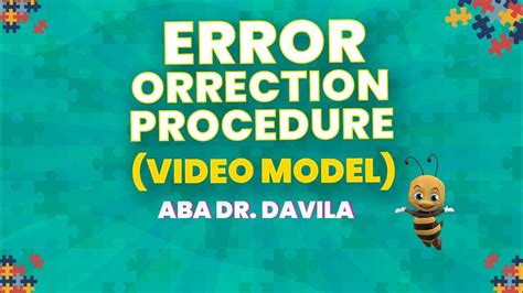 Video 97 Error Correction Procedure Video Model Youtube