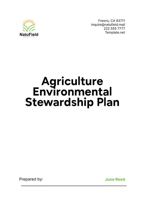 Free Environmental Sustainability Plan Template To Edit Online